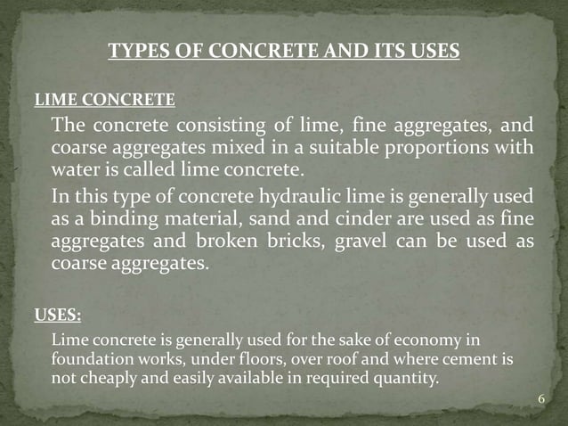Basic classification of concrete | PPT