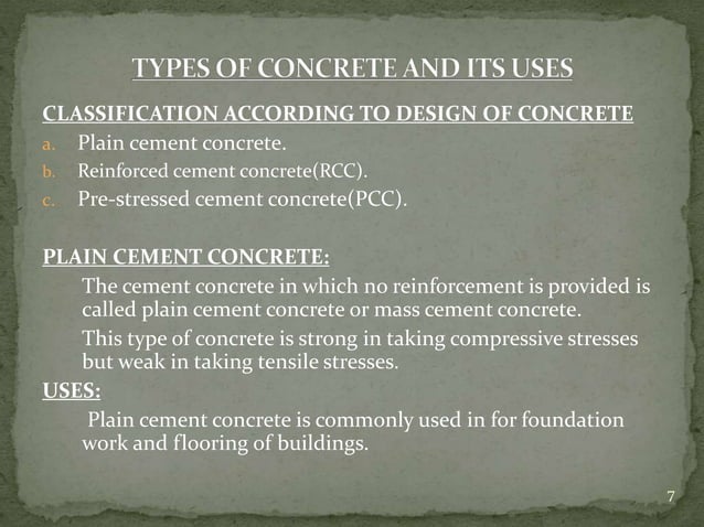 Basic classification of concrete | PPSX | Civil Engineering Industry ...
