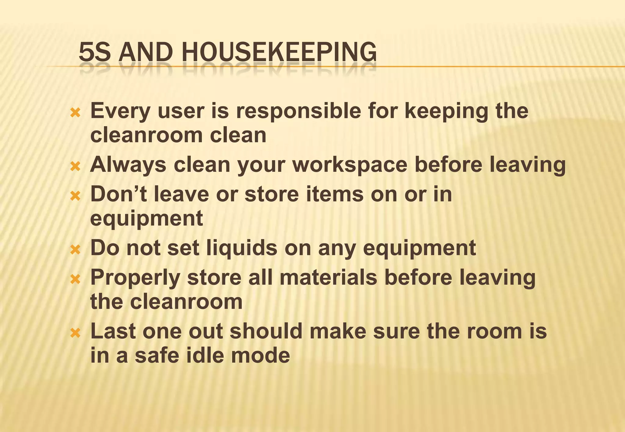 Basic Cleanroom Protocol | PPTX