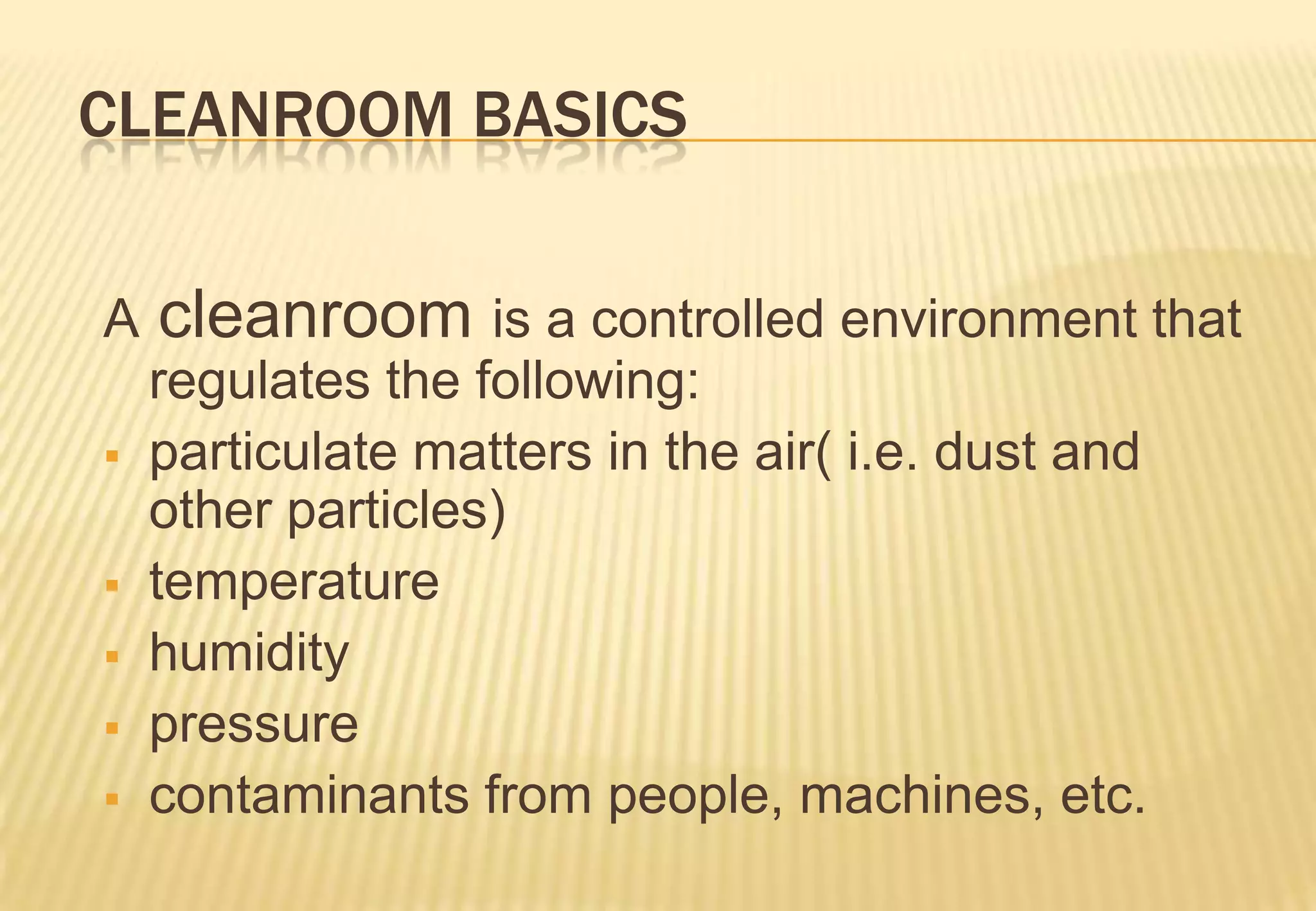 Basic Cleanroom Protocol | PPTX