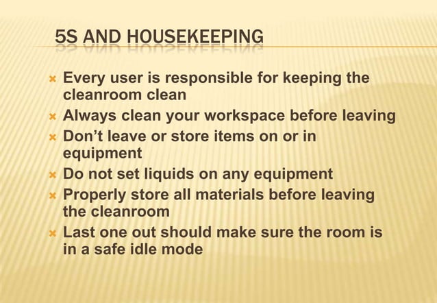 Basic Cleanroom Protocol | PPTX