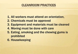 Basic Cleanroom Protocol | PPTX