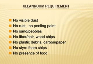 Basic Cleanroom Protocol | PPTX