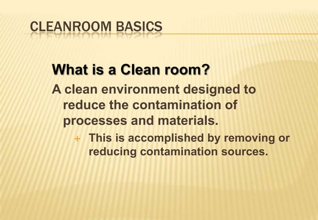 Basic Cleanroom Protocol | PPTX