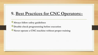 Basic CNC Operating Training CUM PROGRAMMING | PPTX