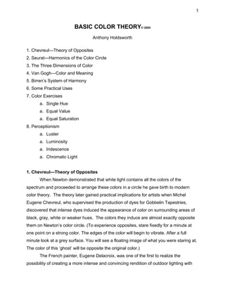 Basic color theory | PDF