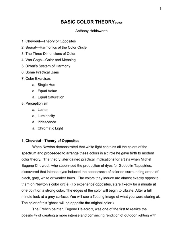 Basic color theory | PDF