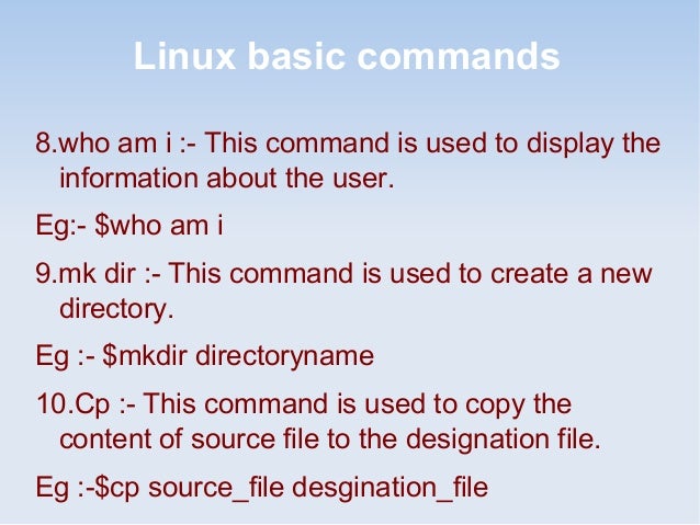 Basic command ppt