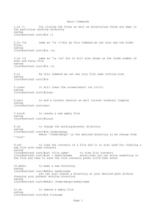 Basic commands | PDF