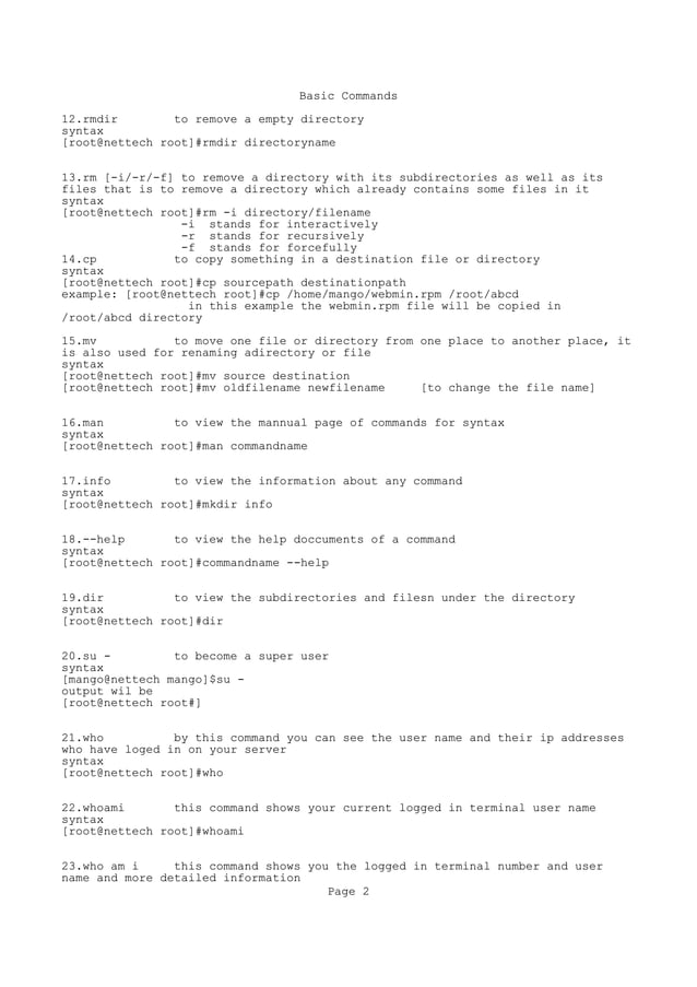Basic commands | PDF