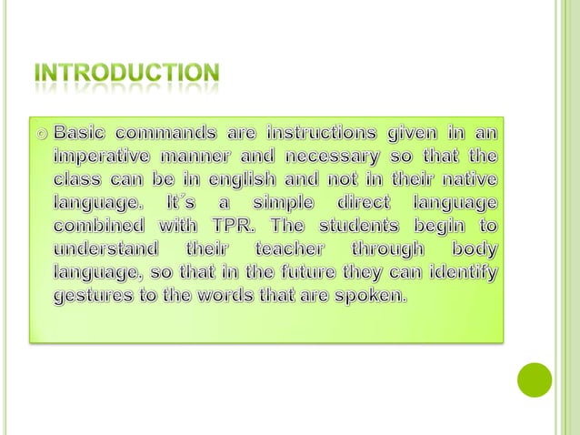Basic commands & classroom language | PPT