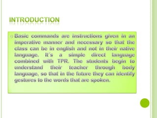 Basic commands & classroom language | PPT
