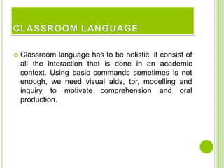 Basic commands & classroom language | PPT