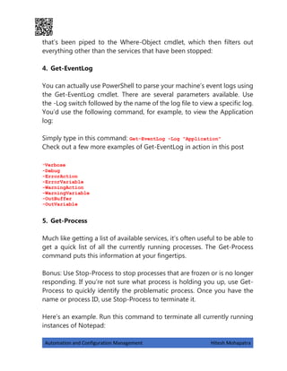 Basic commands for powershell : Configuring Windows PowerShell and ...