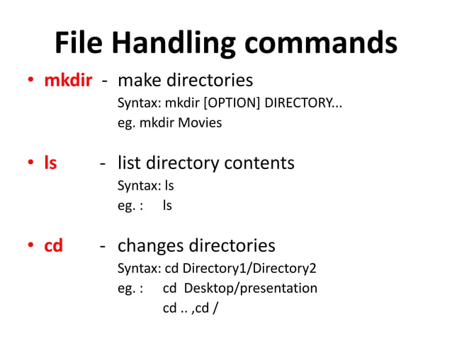 Basic commands of linux | PPTX