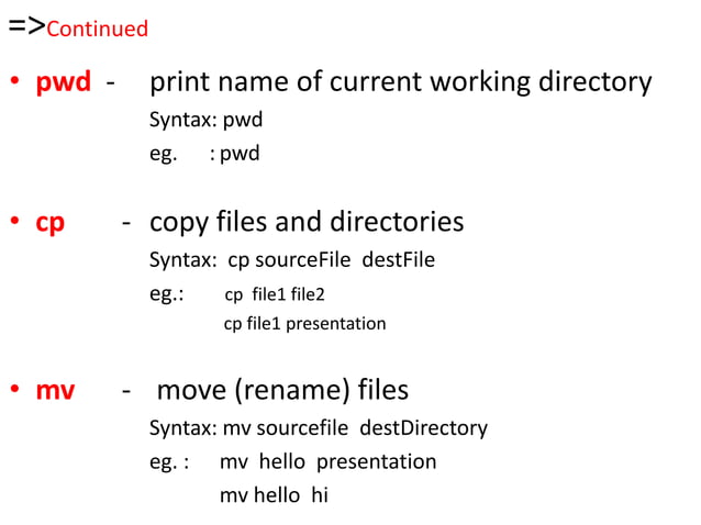 Basic commands of linux | PPTX