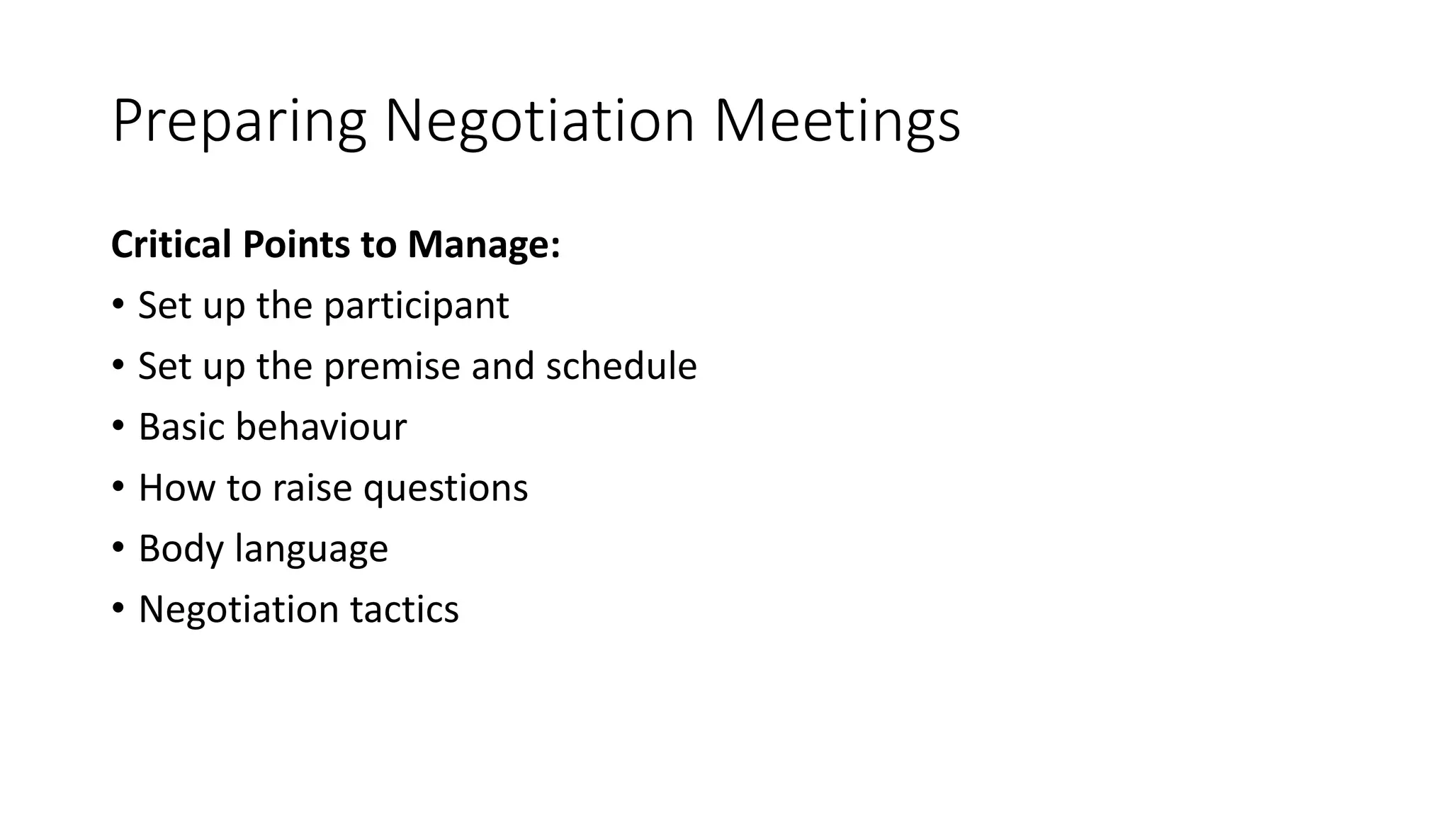 Basic commercial negotiation | PPT