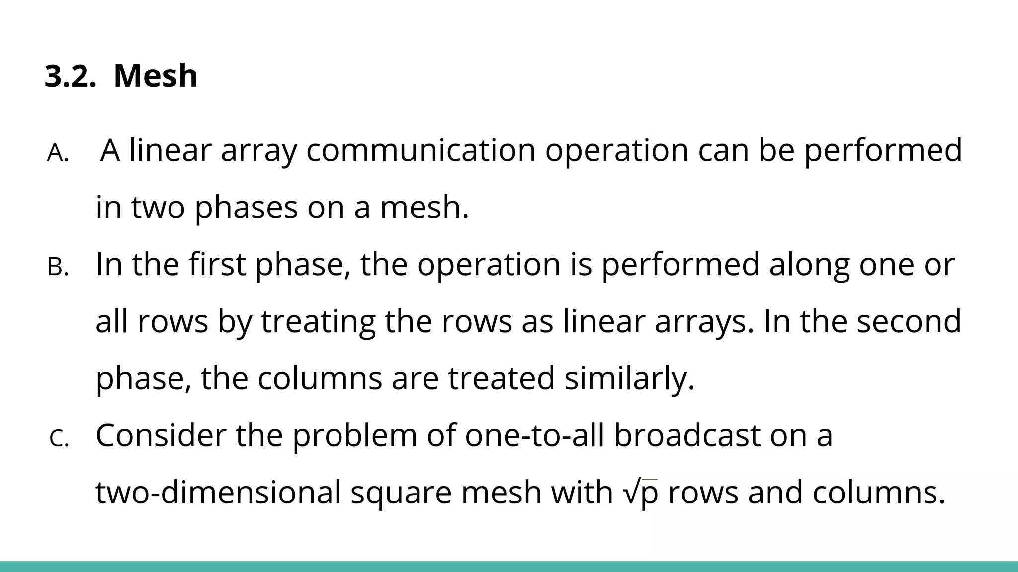 Basic communication operations - One to all Broadcast | PDF