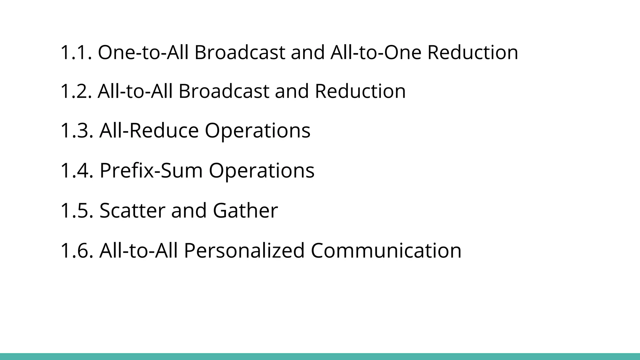 Basic communication operations - One to all Broadcast | PDF