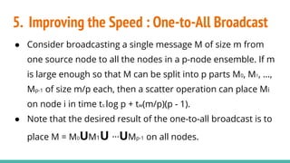 Basic communication operations - One to all Broadcast | PDF