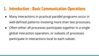 Basic communication operations - One to all Broadcast | PDF
