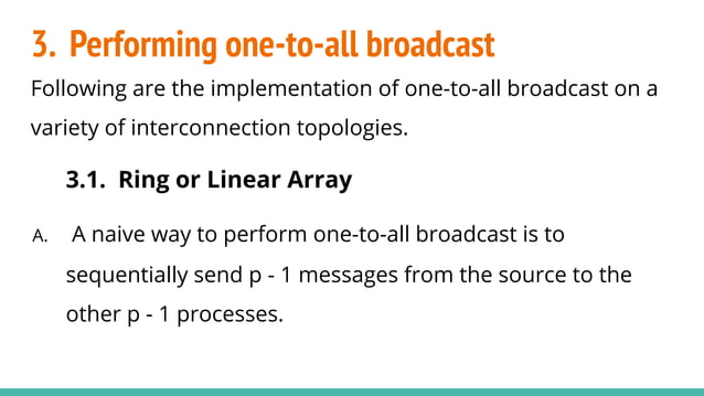 Basic communication operations - One to all Broadcast | PDF