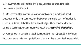 Basic communication operations - One to all Broadcast | PDF