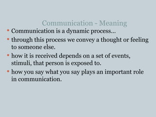 Basic communication skills | PPT