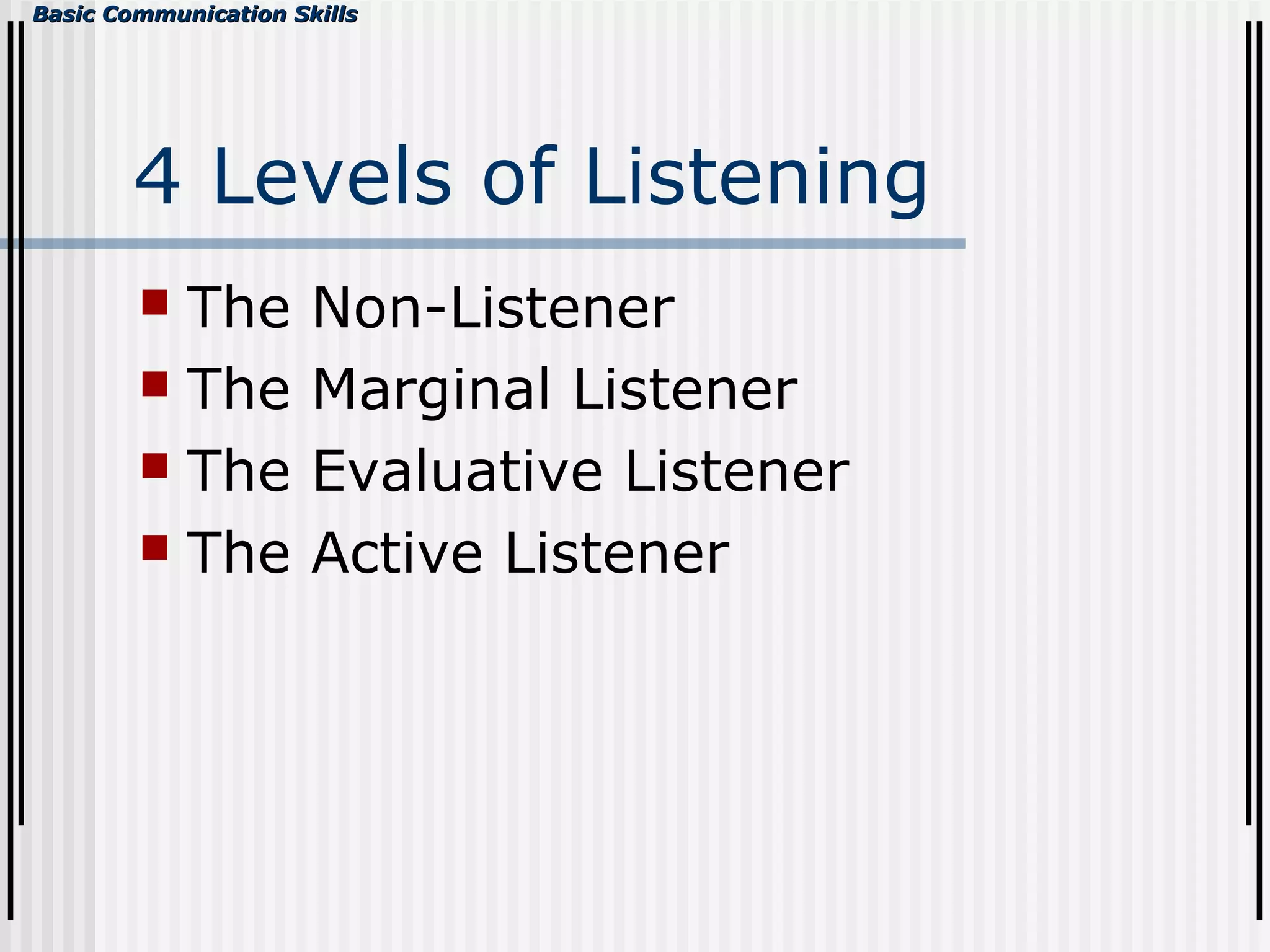 Basic communication skills | PPS