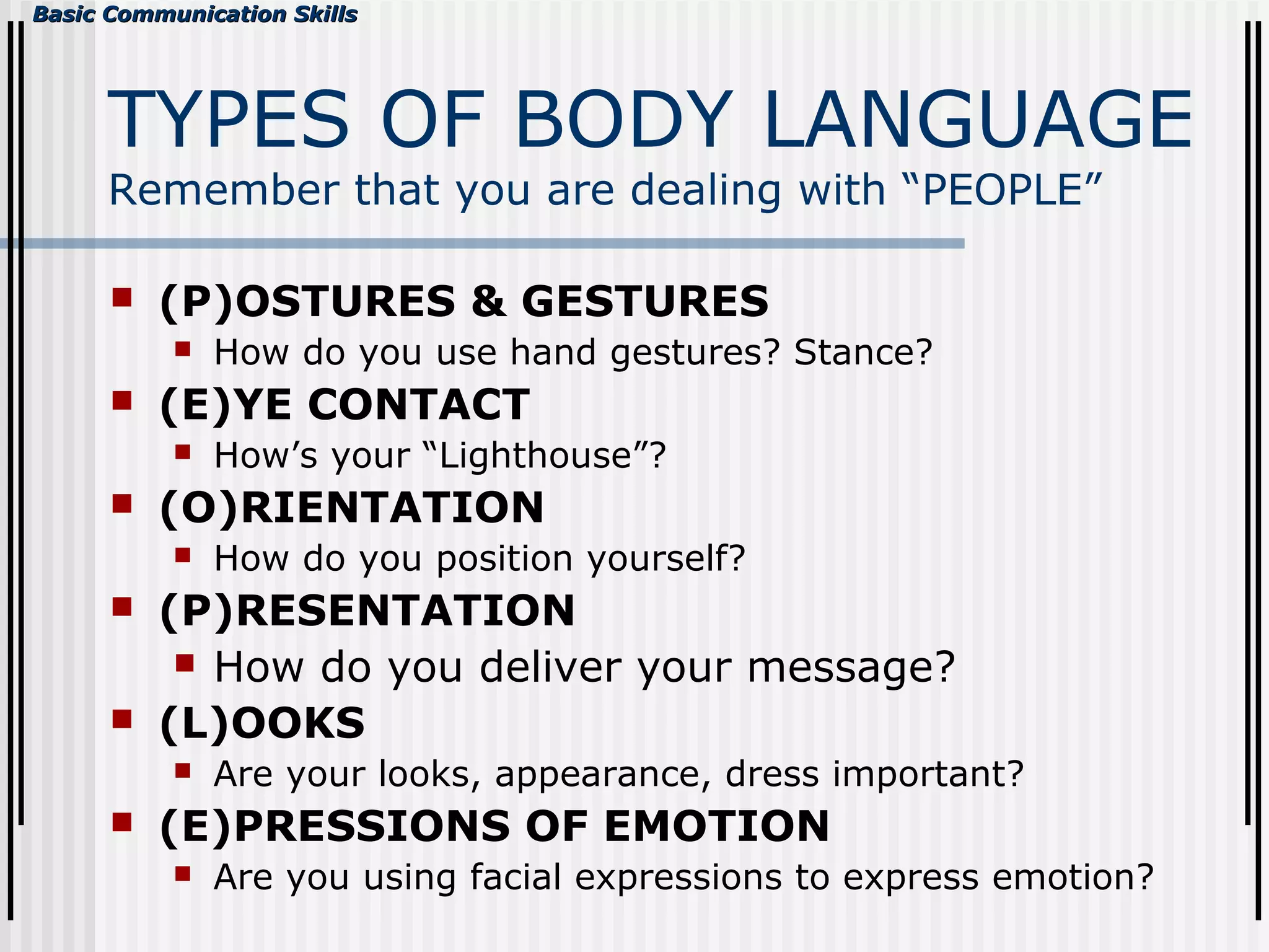 Basic communication skills | PPS