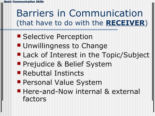 Basic communication skills | PPS