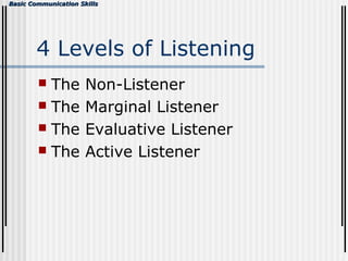 Basic communication skills | PPS