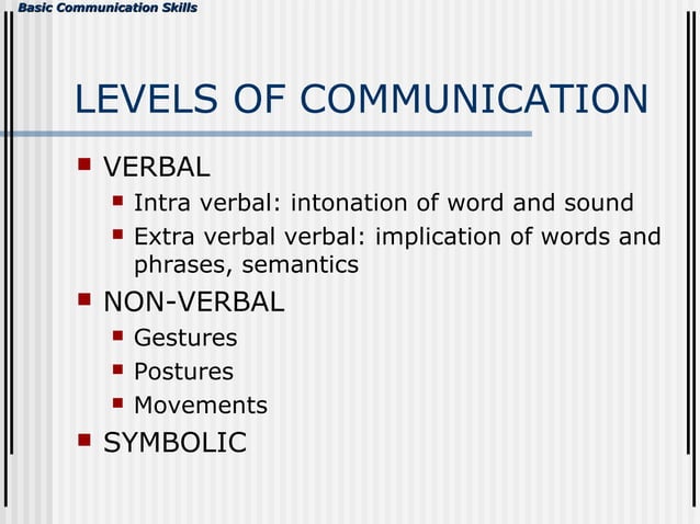 Basic communication skills | PPS