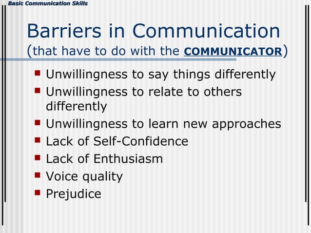 Basic communication skills | PPS