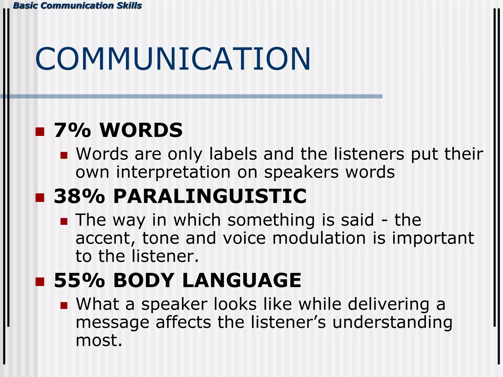 Basic communication skills | PDF