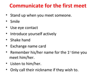 Basic communication skills duy students | PPT