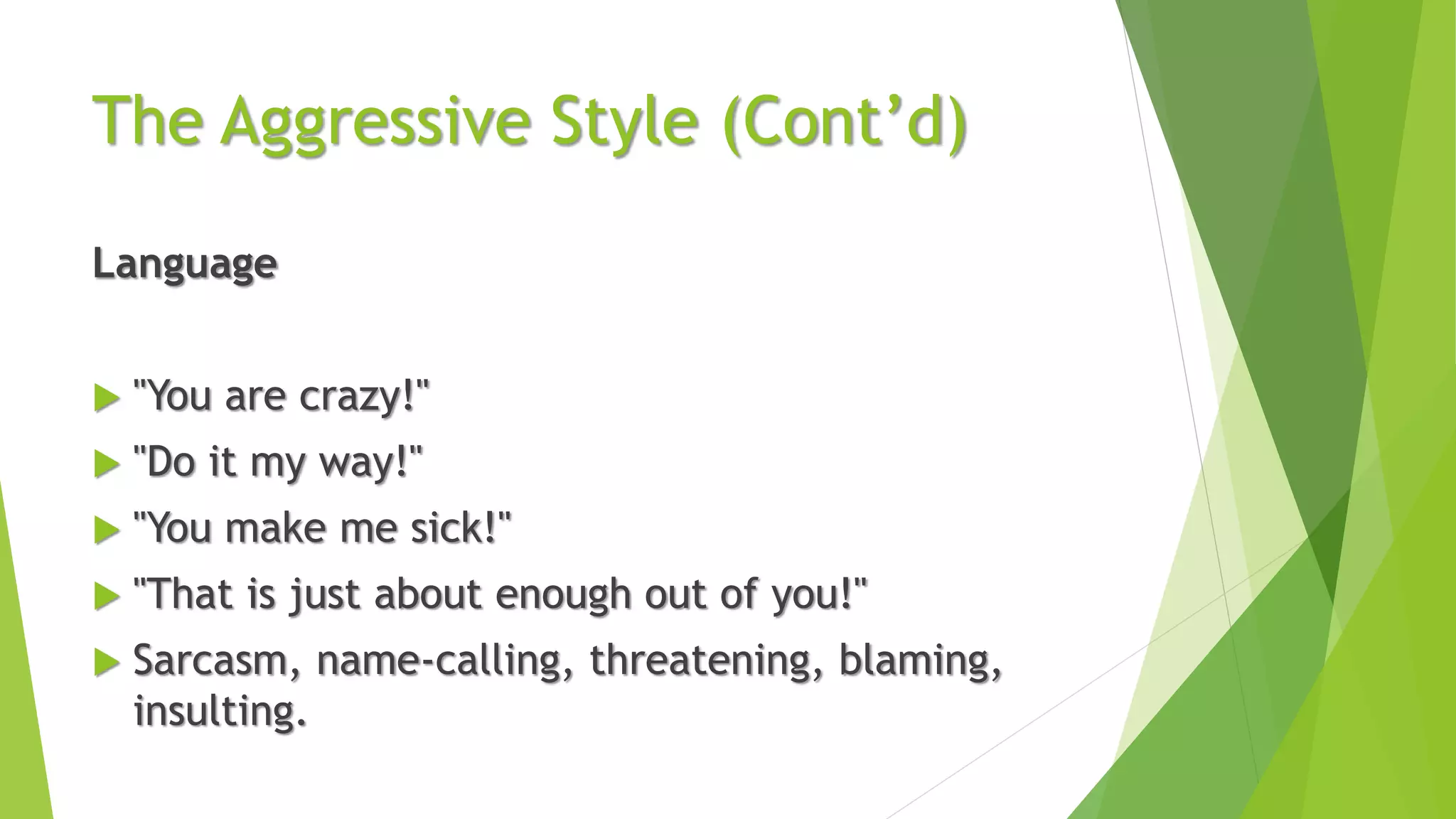 Basic Communication Styles | PPTX