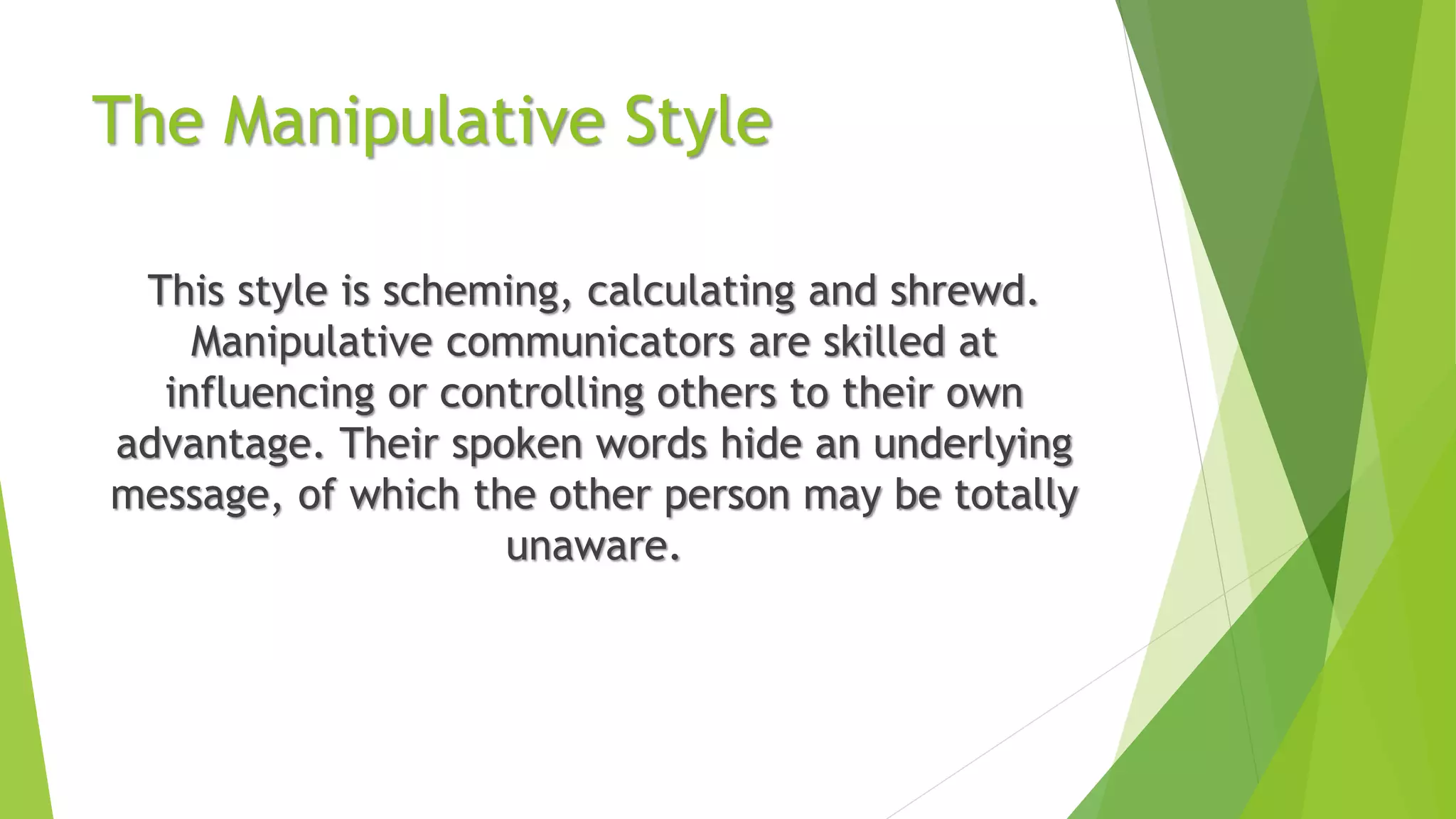 Basic Communication Styles | PPTX