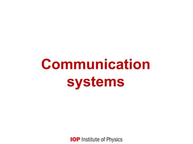 Basic Communication systems overview.ppt | Digital Audio | Computer Software and Applications