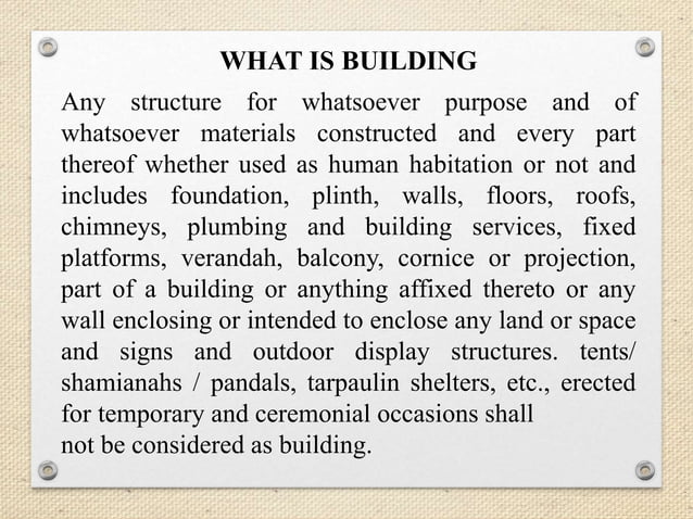 Basic component of buildings | PPTX | Civil Engineering Industry ...