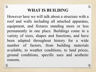 Basic component of buildings | PPTX