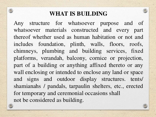 Basic component of buildings