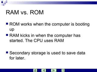 Basic components, memory | PPS