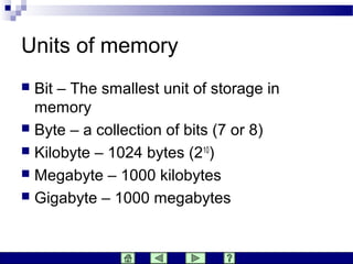 Basic components, memory | PPS
