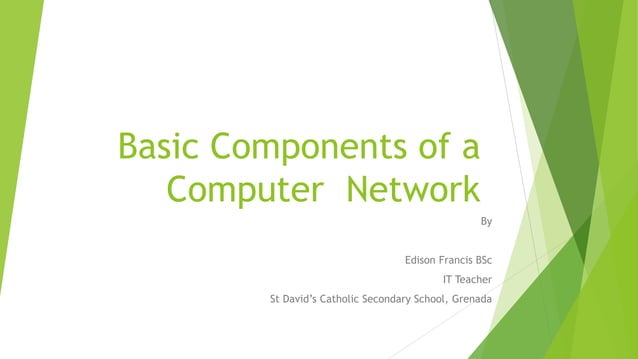 Basic components of a computer network | PPSX