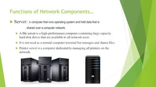 Basic components of a computer network | PPSX