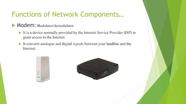 Basic components of a computer network | PPSX