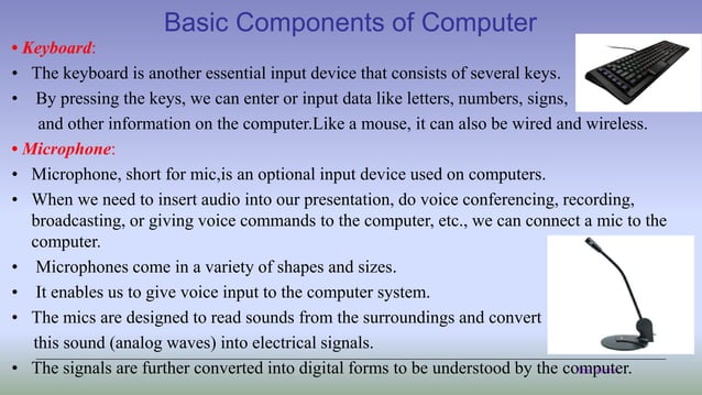 Basic Components of Computer....pdf | Computer Peripherals | Computing