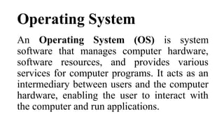 Basic Components of Computer(Hardware and Software).pptx