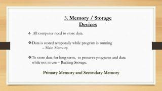 Basic components of computer system | PPTX